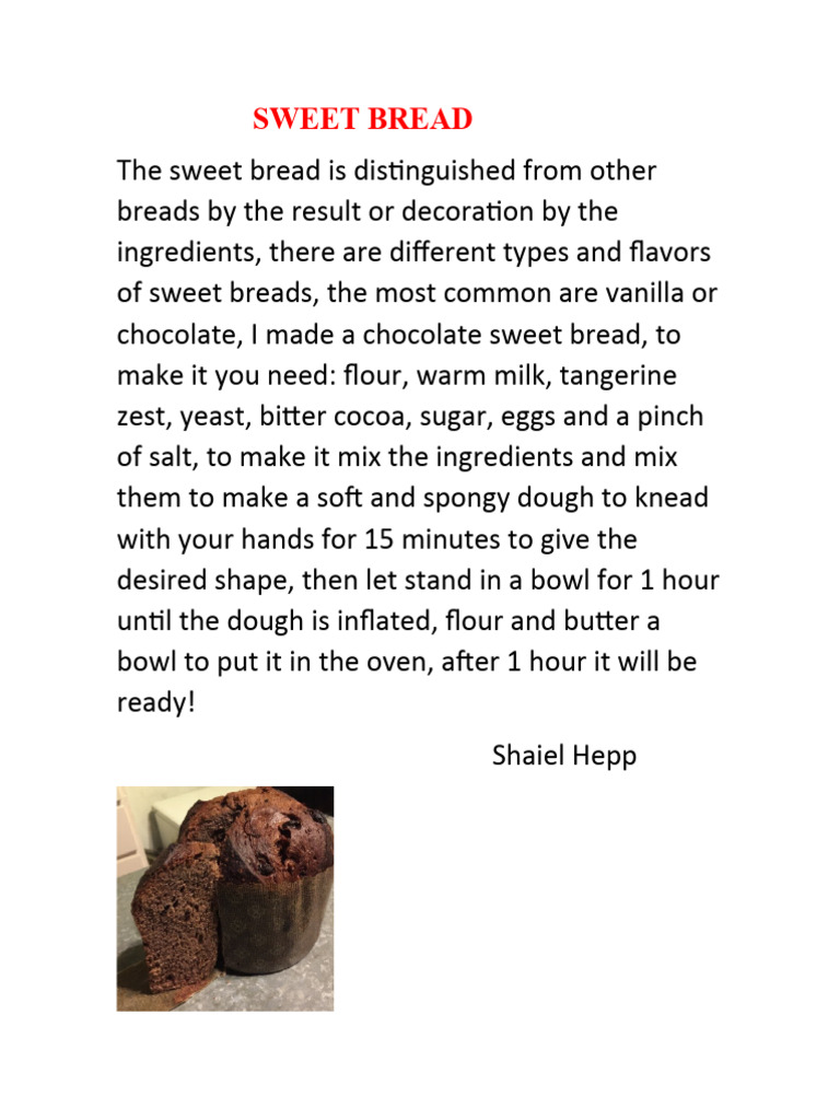 Chocolate Sweet Bread Recipe Guide | PDF