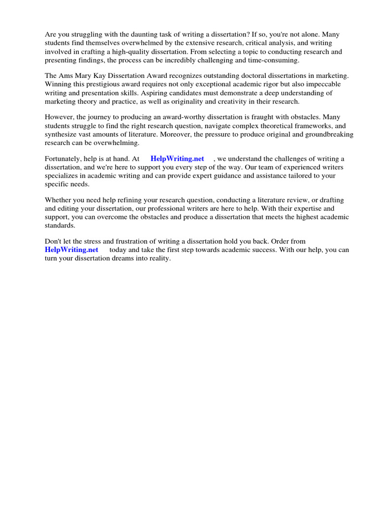 Dissertation Writing Support Services | PDF | Thesis | Nursing