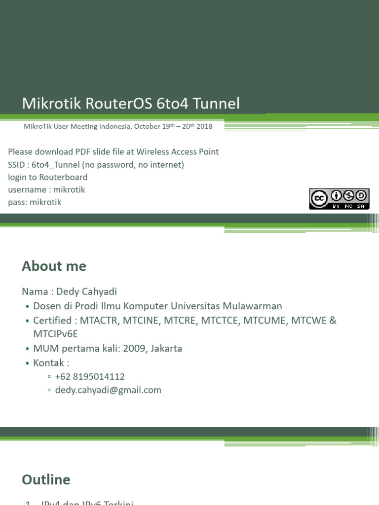 Mikrotik RouterOS 6to4 Tunnel | PDF | Griya & Taman | Teknologi & Rekayasa