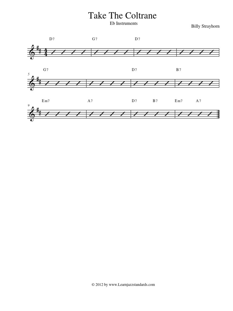 Take The Coltrane Eb Instruments | PDF