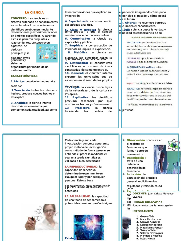 PDF La Ciencia Triptico - Compress | PDF | Science | Ciencia cognitiva