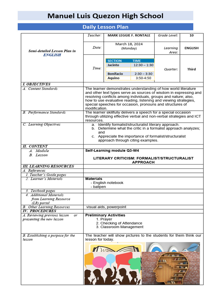 DLP-Q3W7-LEGGIE-M (Formalist-Struct Approach) | PDF | Narration | Plot ...