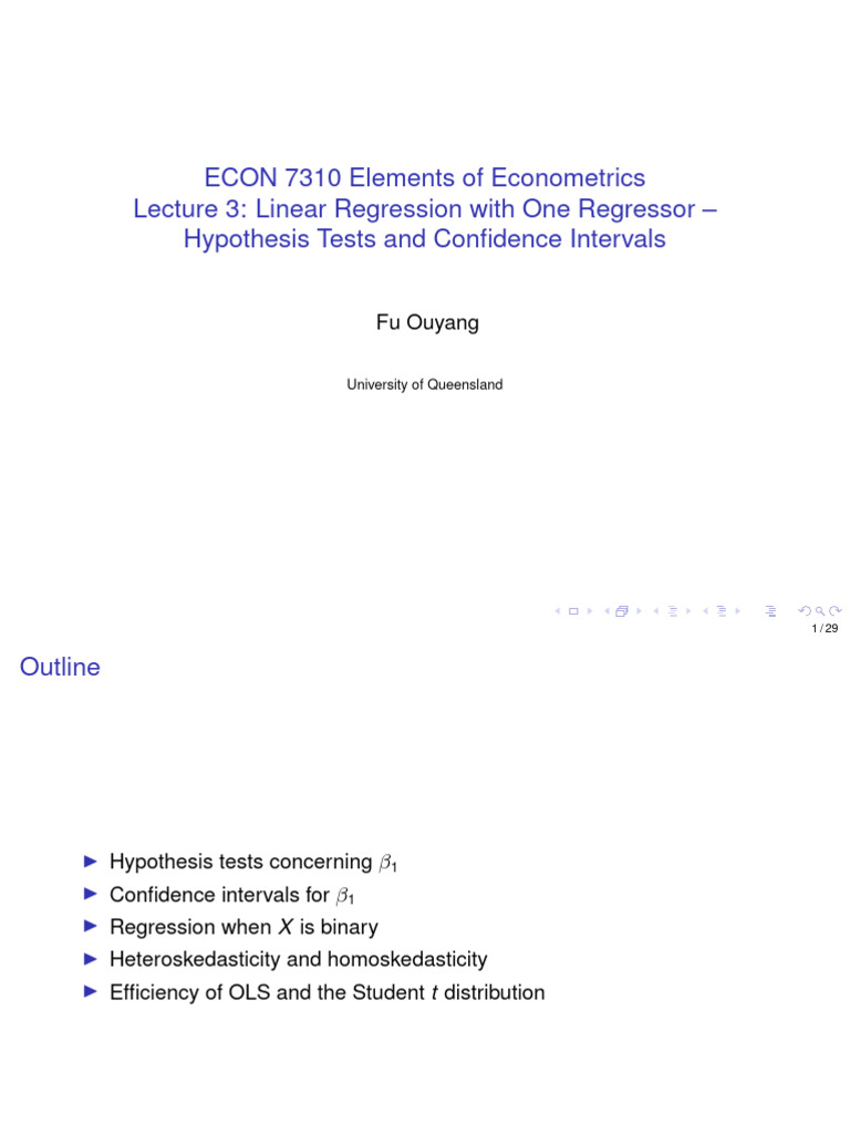 Lecture 3 SLR - 2 | PDF | Regression Analysis | Ordinary Least Squares