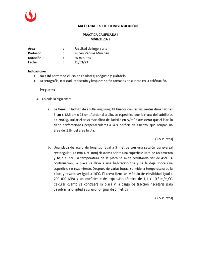 PC 01 - Pregunta 03 | PDF