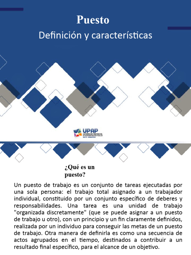 Definición de Puesto y Características (4) Con Formato | PDF ...