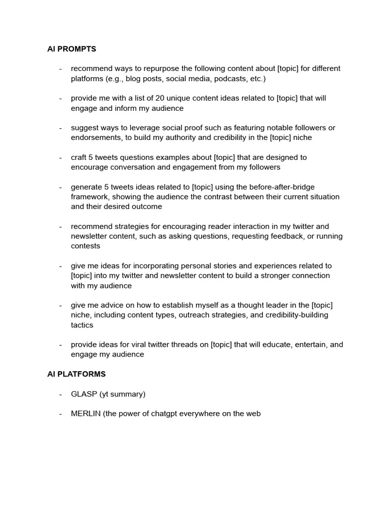 AI Prompts | PDF