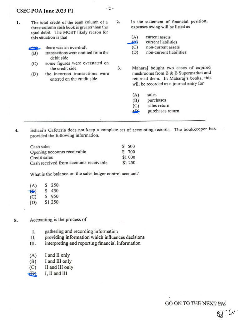 CSEC - POA - June - 2023 - P1 - Ans | PDF