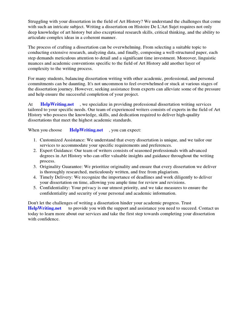Dissertation Histoire de Lart Sujet | PDF