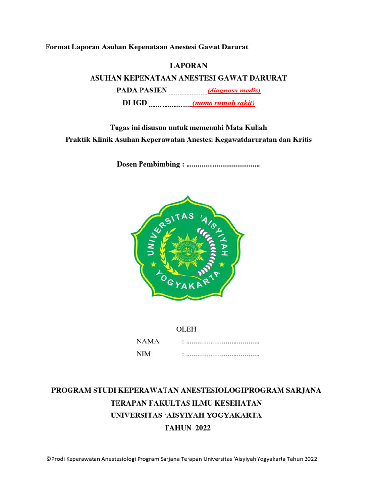 Format Pengkajian Dan Laporan Gadar Kritis | PDF