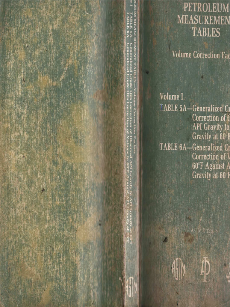 ASTM D 1250-80 (1997) Tabla 5Ay 6A | PDF