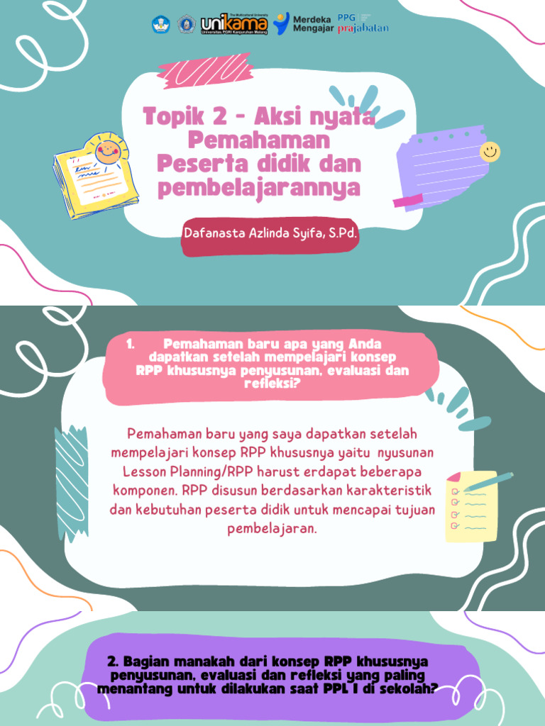 Topik 2 - Aksi Nyata (Pemahaman Peserta Didik) | PDF