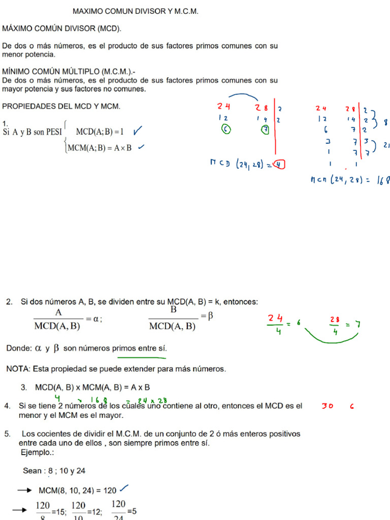 MCM y MCD A 53 | PDF