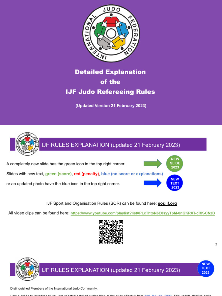IJF Judo Referee Rules Explained | PDF | Judo | Mixed Martial Arts Styles