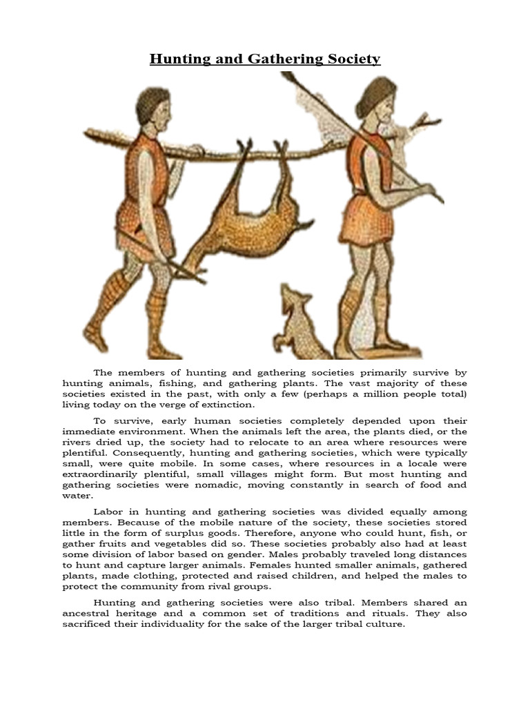Characteristics of Hunting Societies | PDF | Society | Agriculture