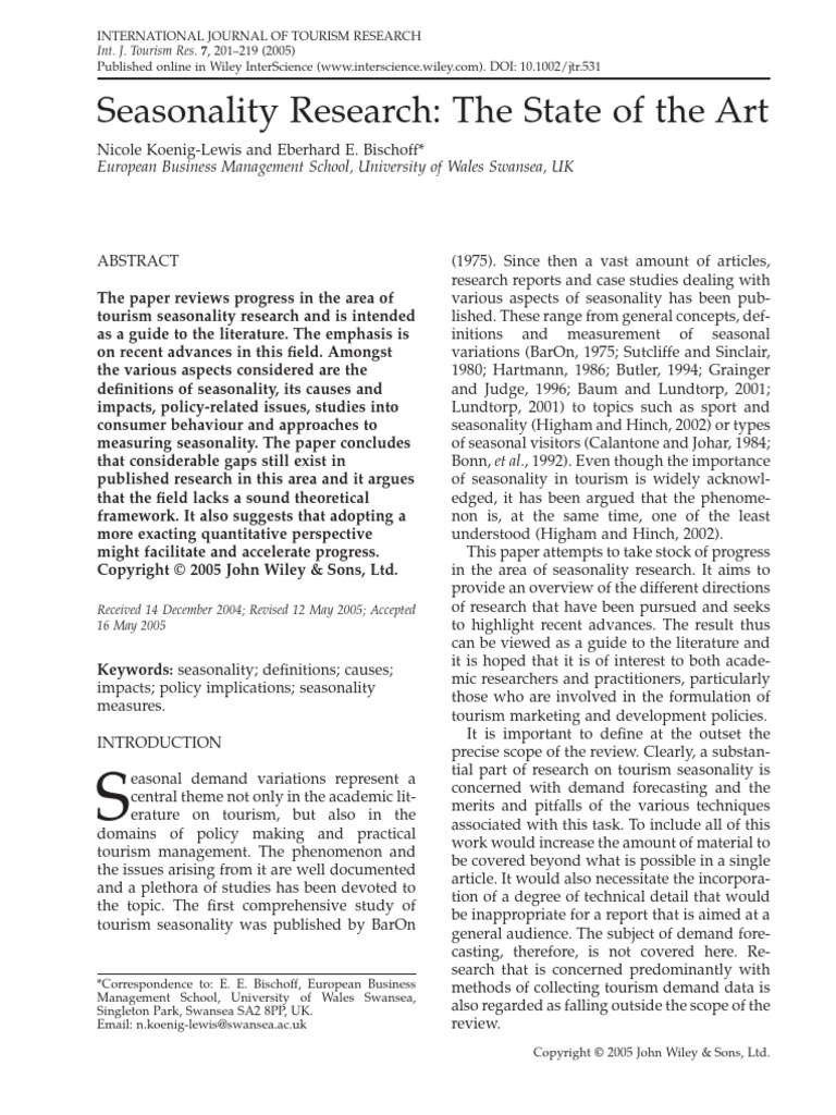 02 Koenig-Lewis, Bishoff - Seasonality Research - The State of The Art ...