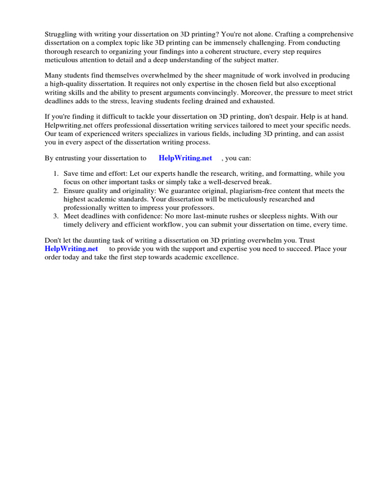 Dissertation Imprimante 3d | PDF | Thesis | Expert