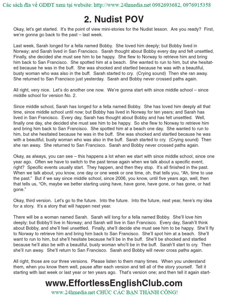 POV Nudist Text | PDF