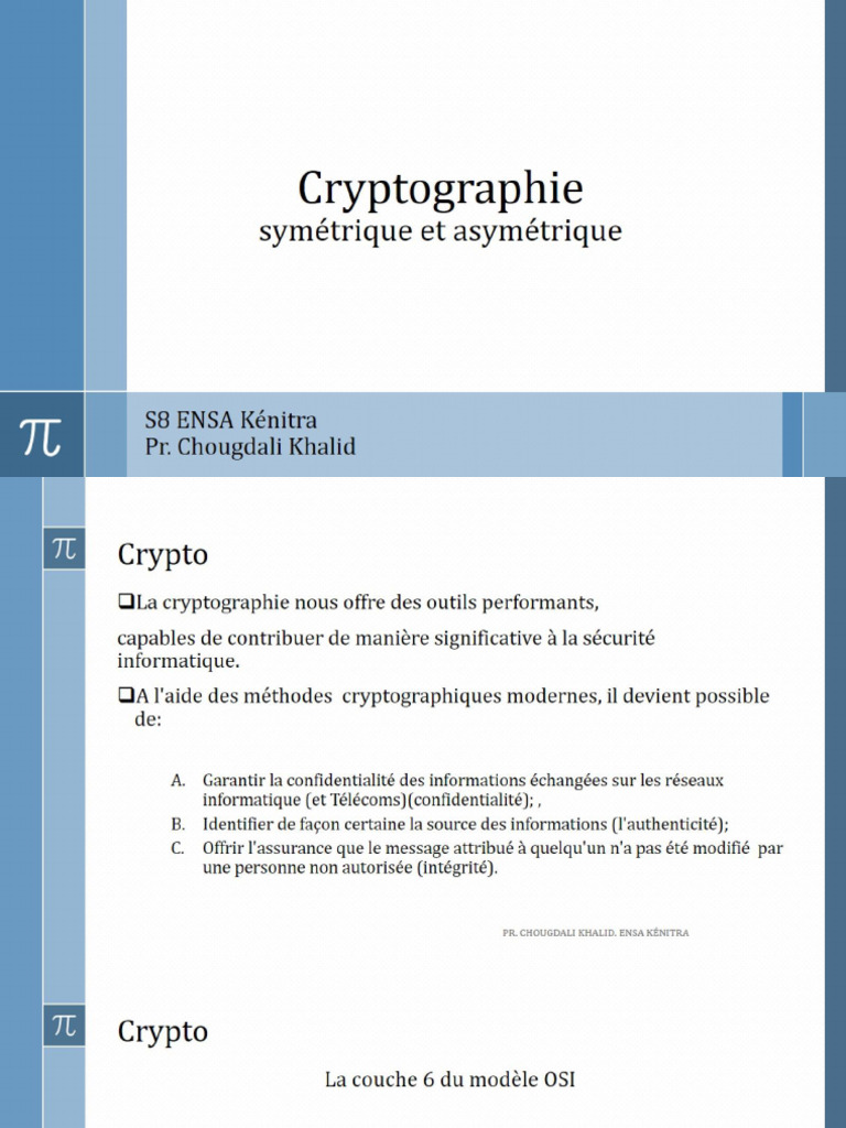 Cryptographie Symétrique Et Asymétrique RST IMG | PDF