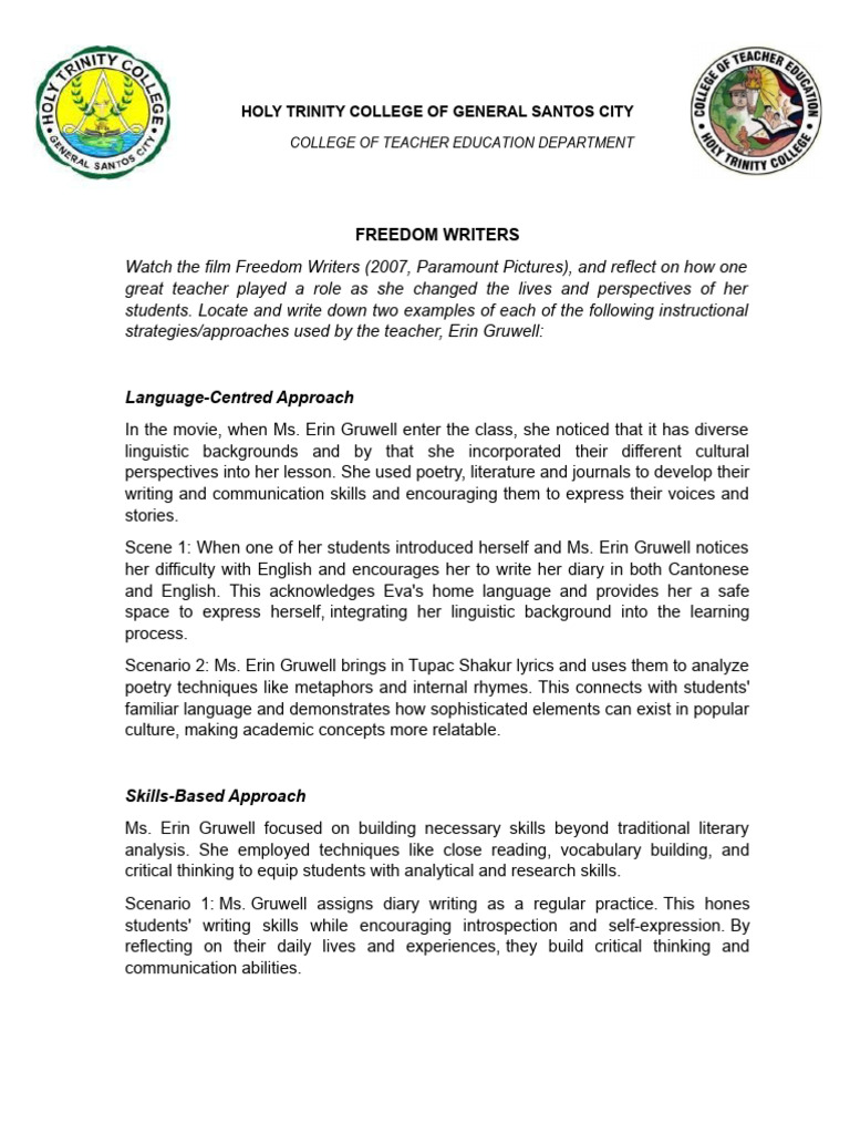 Freedom Writers | PDF | Learning | Critical Thinking