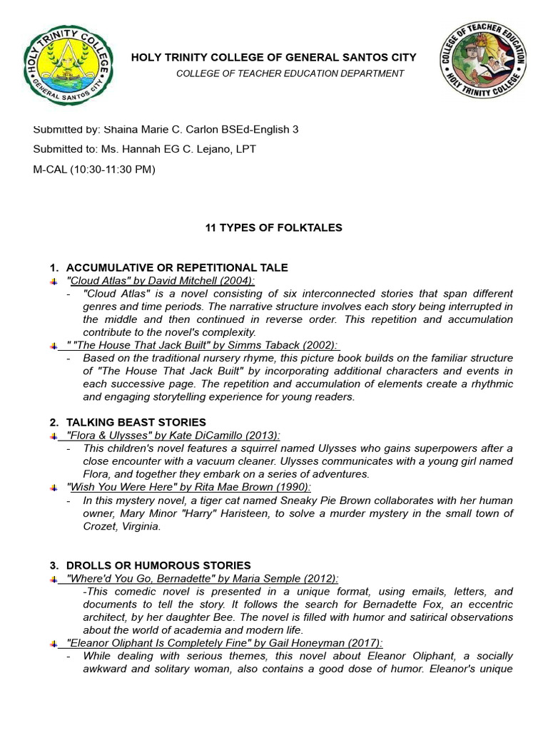 11 Types of Folktales | PDF