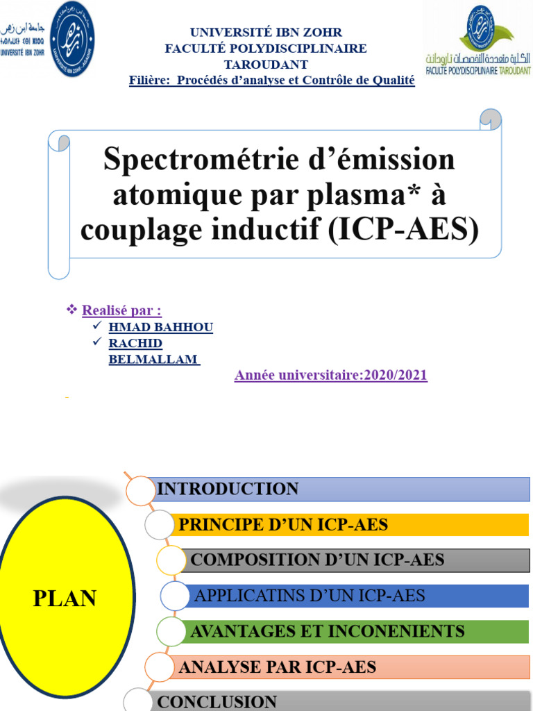 Analyse ICP-AES : Principes et Applications | PDF | Chimie physique ...