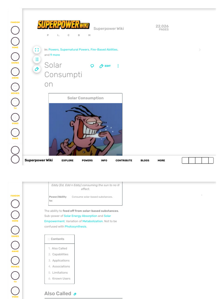 Solar Consumption - Superpower Wiki - Fandom | PDF | Wiki | Web 2.0