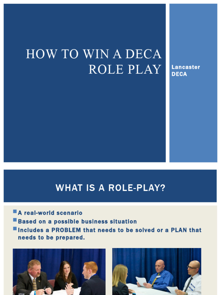 How To Win A Deca Role Play | PDF | Risk | Employment