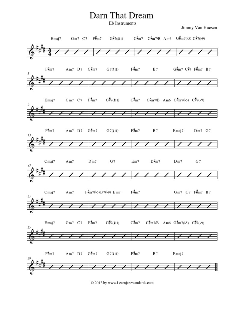 Darn_That_Dream_Eb_Instruments | PDF