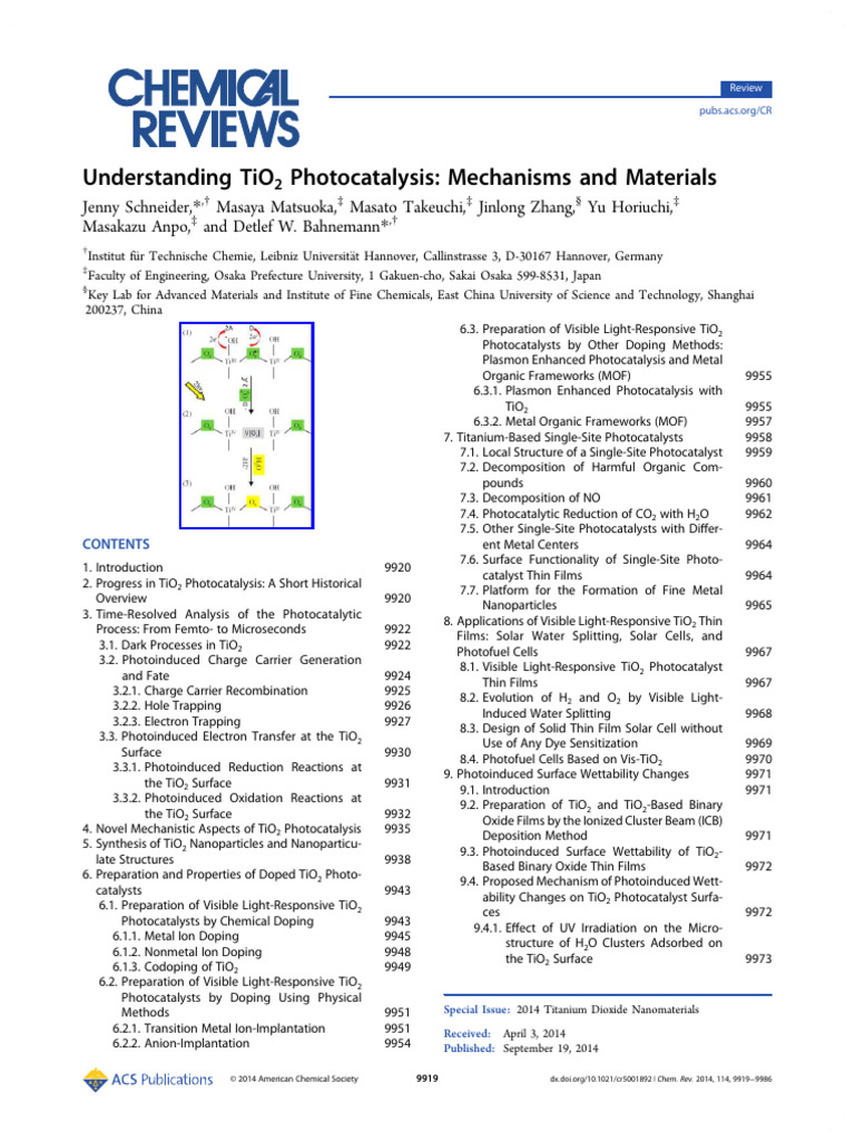 Schneider Et Al. - 2014 - Understanding TiO2 Photocatalysis Mechanisms ...