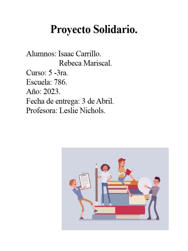 Proyecto Solidario | PDF