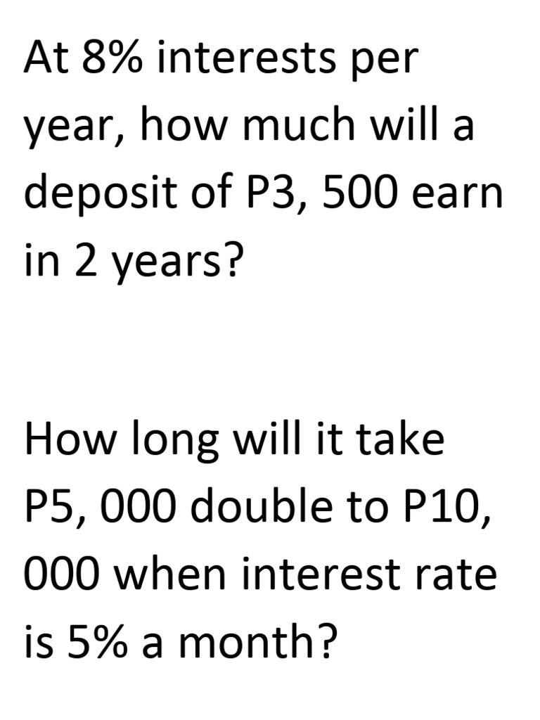 Interest, Interest Rate, Principal Presentation | PDF