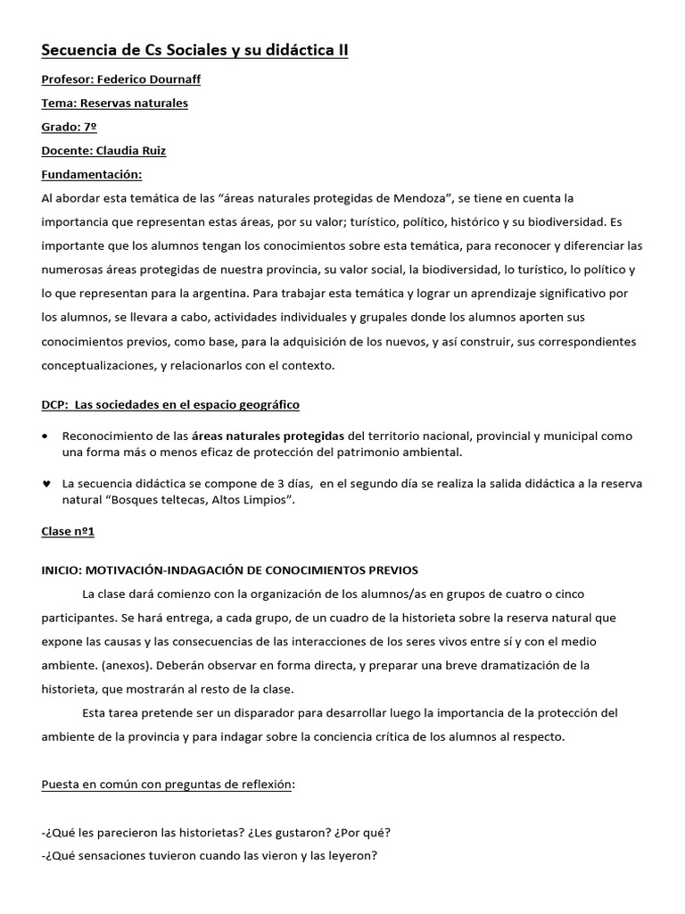Secuencia Didáctica FINAL - Cs Sociales y Su Didáctica II | PDF | Ciencias de la Tierra ...