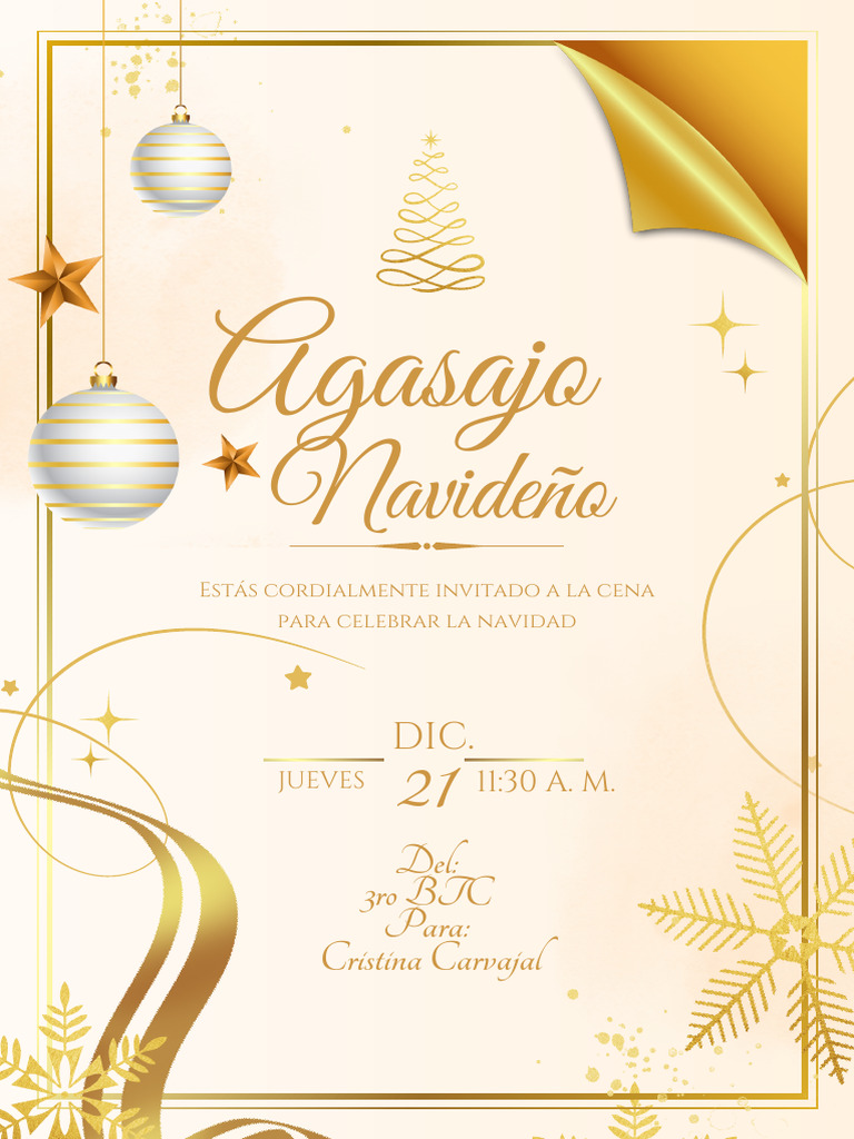 Invitación a la Posada Navideña 2023 | PDF | Navidad | Cumpleaños