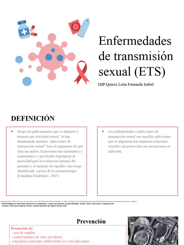 Enfermedades de Transmisión Sexual (ETS) : MIP Quiroz León Fernanda Isabel | PDF | Infección ...