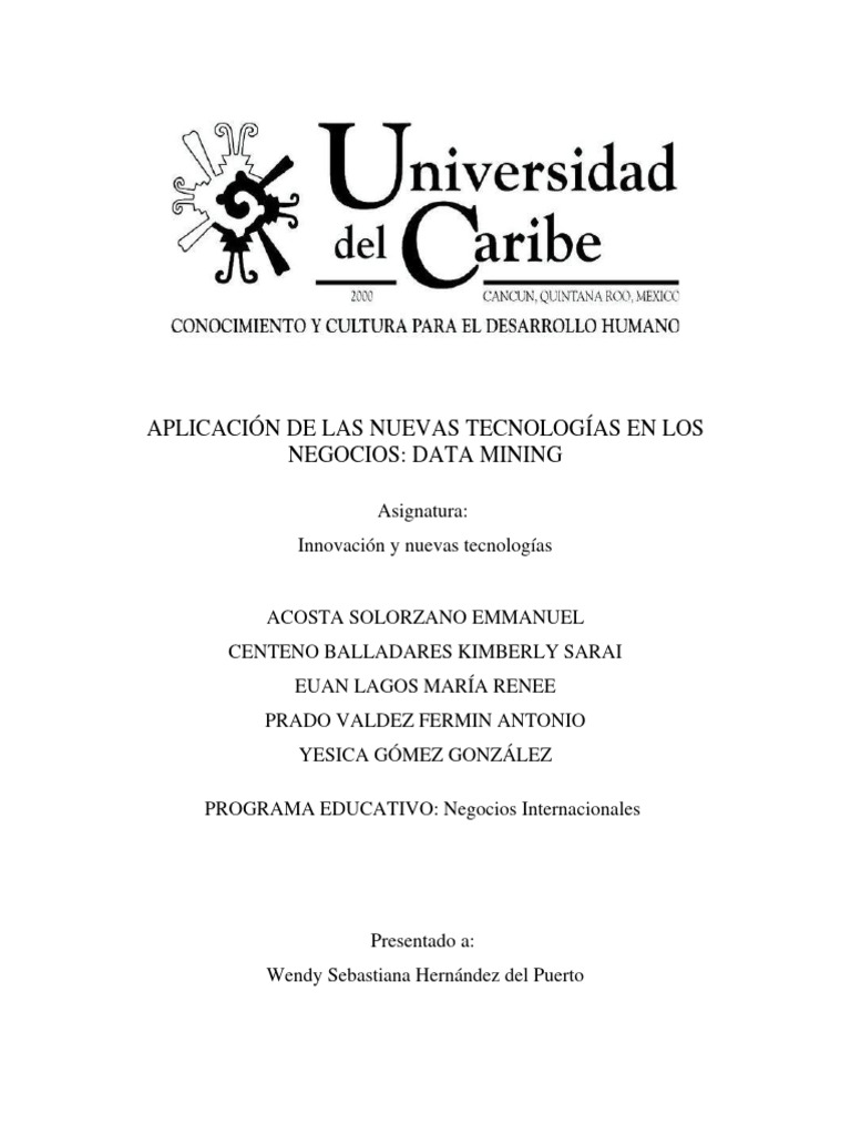 Data Mining Pdf Procesamiento De Datos Comercio Electrónico