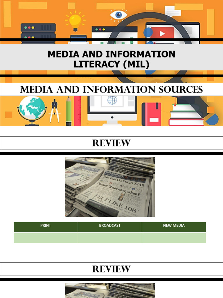 5 - Media and Information Sources Lecture | PDF | Libraries | Internet