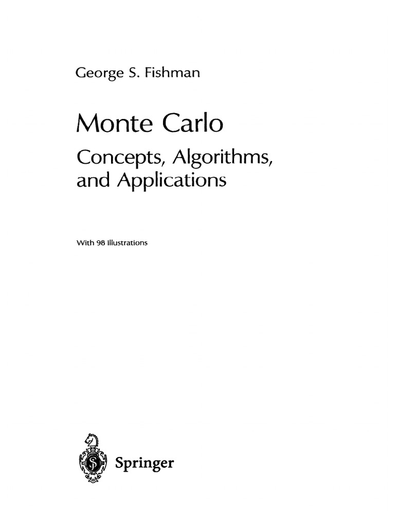 Monte Carlo Concepts Algorithms And Applications Compress Pdf