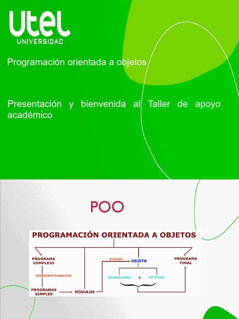 Programación Orientada A Objetos Sem1 Pdf Programación Orientada A Objetos Objeto
