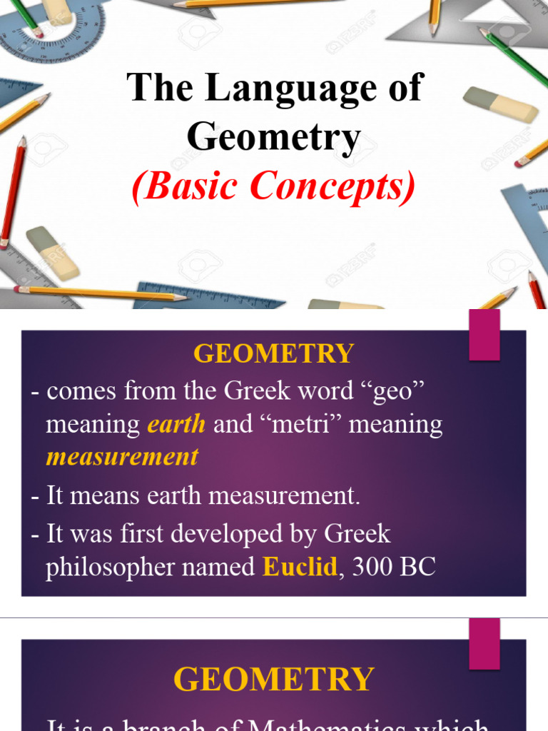 Math 7 Geometric Terms | PDF