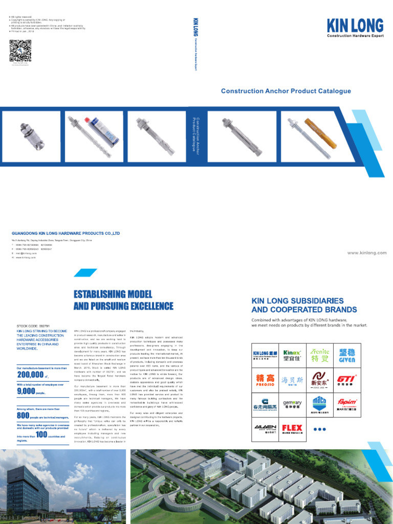 Construction Anchor Product Catalogue | PDF | Screw | Corrosion