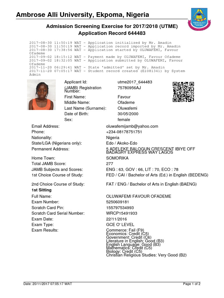 Application Slip | PDF