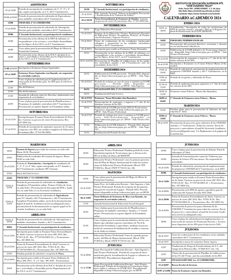 CalendarioIES5_2024_modif | PDF | Etapas educativas