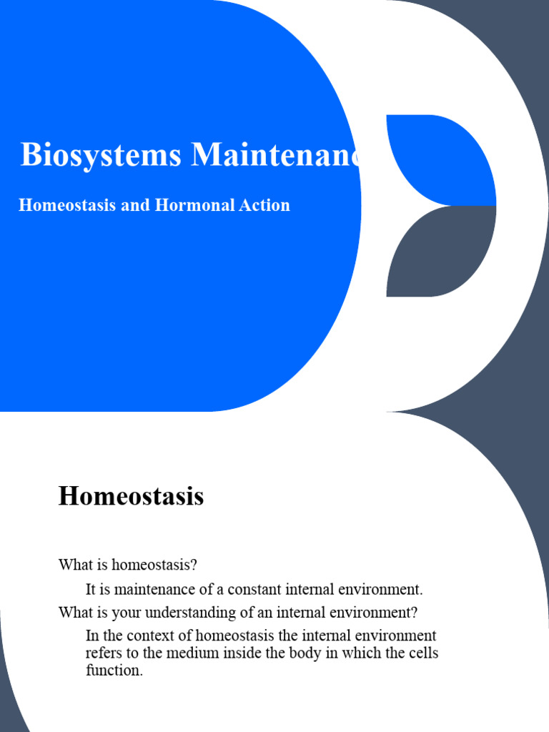 Homeostasis and Hormonal Action | PDF | Hormone | Endocrine System