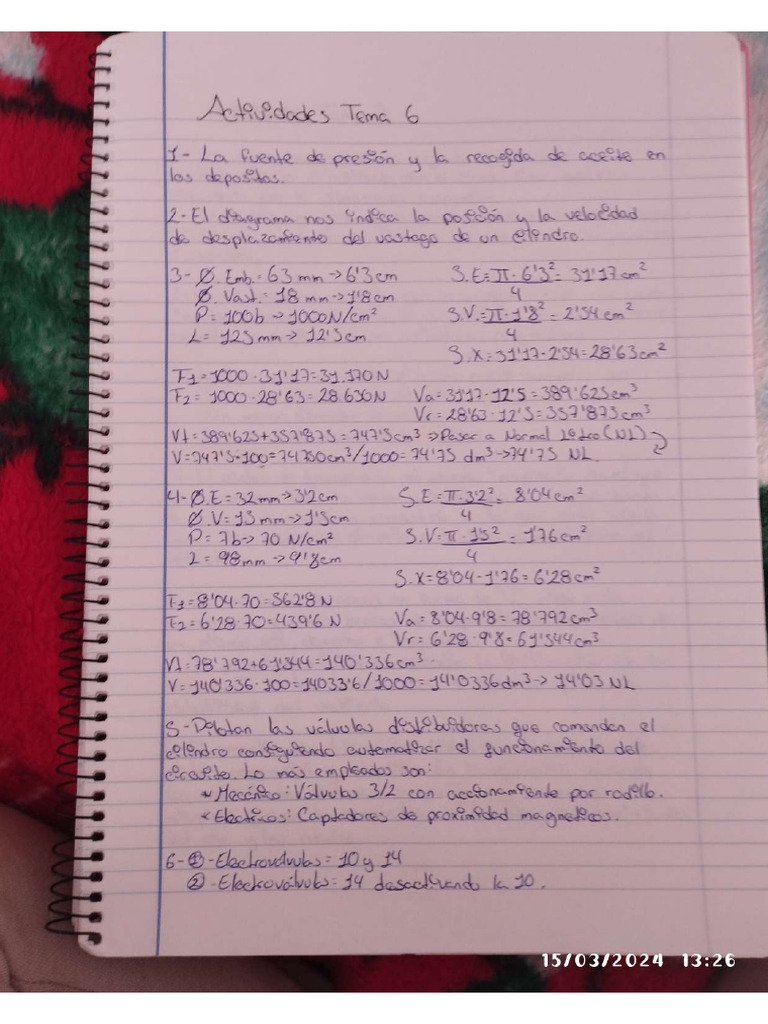 Actividades Tema 6 Fluidos | PDF