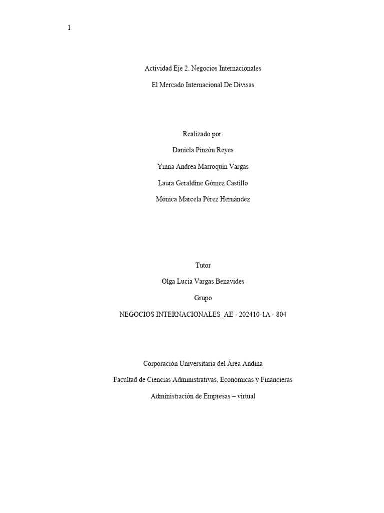 Actividad Eje 2. Negocios Internacionales | PDF | La compañia de coca Cola | Business