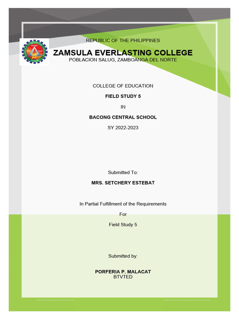 Final FS 5 Portfolio | PDF | Educational Assessment | Teachers