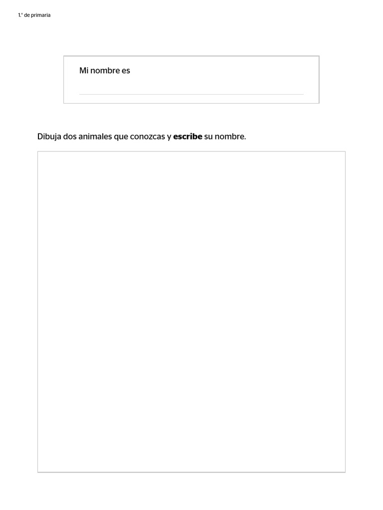 Prueba Diagnóstica Escritura, Conozcamos Nuestros Aprendizajes. 1er. Grado de Primaria | PDF