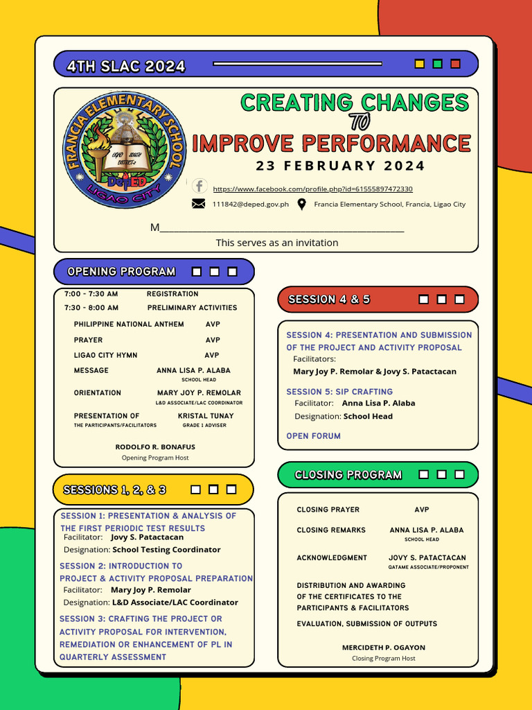 4th SLAC Programme | PDF