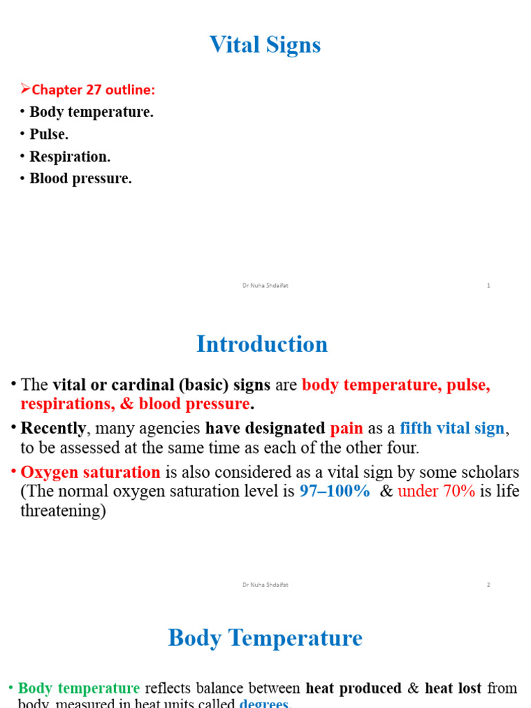 6---Ch 27-Vital Signs | PDF | Blood Pressure | Breathing