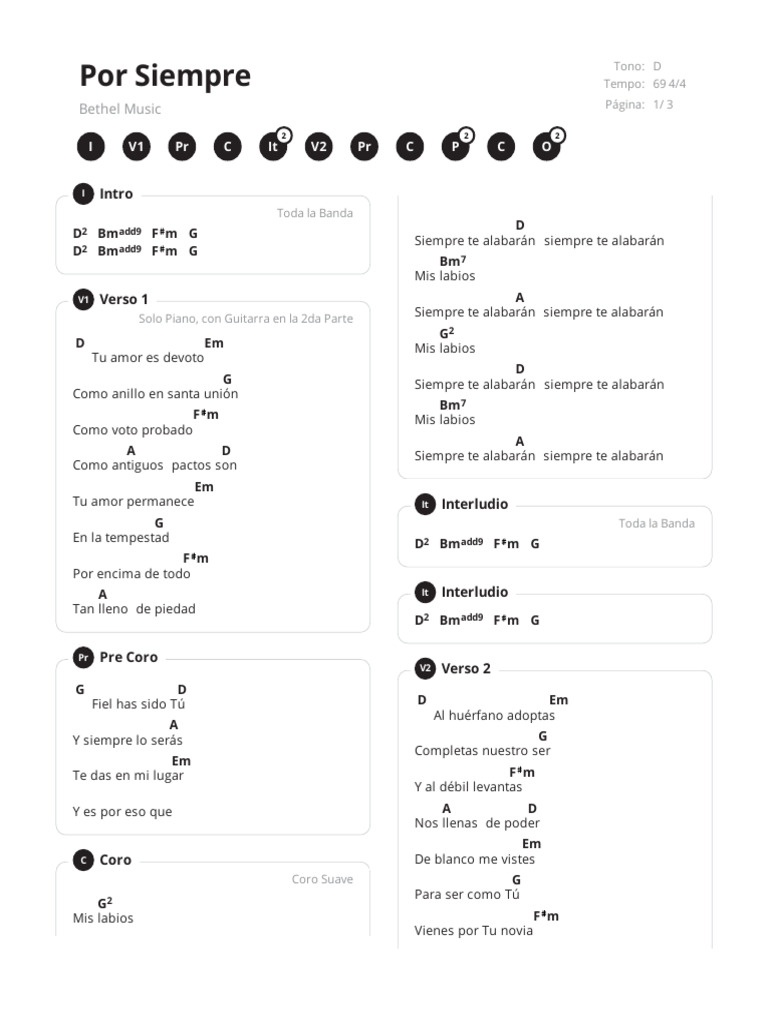 Por Siempre-Bethel Music-Bethel Music en Espanol.D | PDF